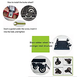 GVILTY Plant Caddy with Wheels Heavy Duty,Rolling Plant Stand 330lb Capacity, Outdoor Planter Caddies Large Flower Pot Mover Plant Dolly Holder Planter Trolley Casters black-46cm/18in