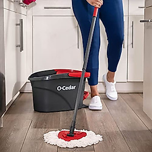 O-Cedar System Easy Wring Spin Mop & Bucket with 3 Extra Refills