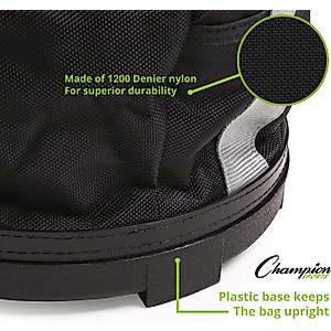 Champion Sports Lacrosse Ball Bag: Nylon Sports Training Tote for Lacrosse, Baseball and Tennis,Gray/ Black