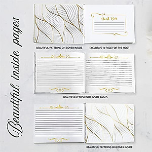Wedding Guest Book, 7 x 9 Guest Book Wedding Reception, Wedding Guest Book with Free Pen, 120 Pages Guestbook for Wedding, Guest Book for Wedding, Wedding Books for Guests to Sign