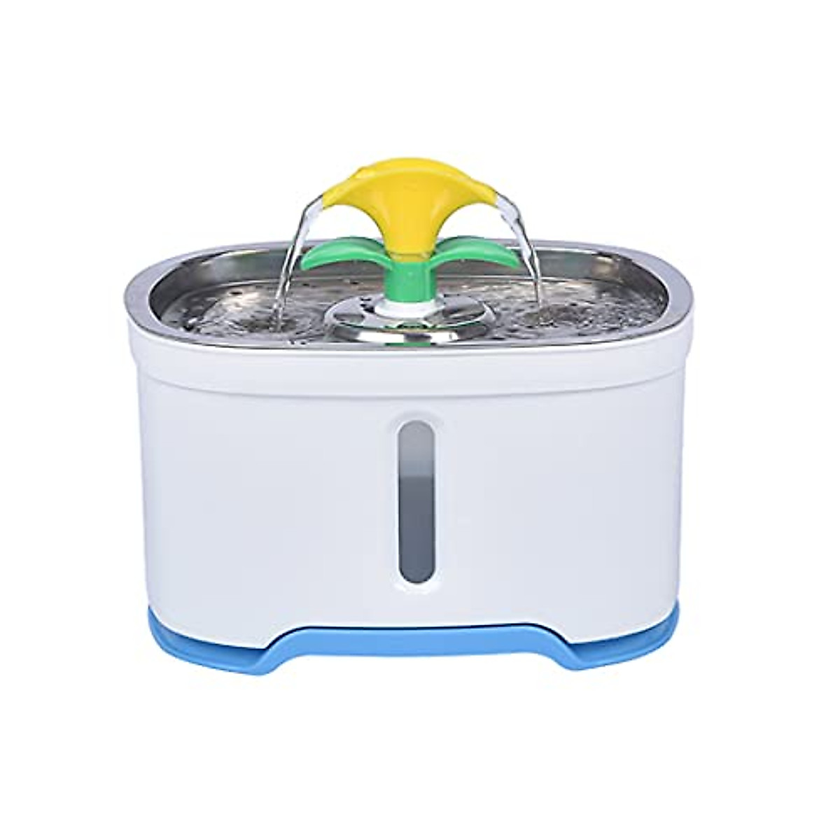 Generic Pearl Garden Rectangular Shaped Pet Fountain 2.5L Large Capacity Stainless Steel Tray (Blue) PD998