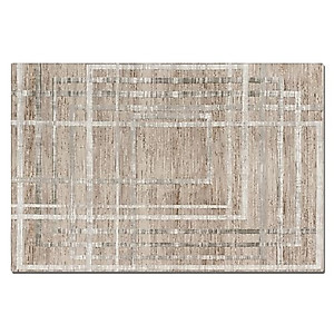 Modern Abstract Runner Rug - Imitation Cashmere Rugs with Rubber Backing Non Skid Laundry Room Rug, Kitchen Carpet Runner Indoor Bathroom Floor Runners