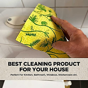 Wettex The Original 10 Pack Swedish Dishcloth for Kitchen - Eco Friendly Reusable Paper Towels - Assorted Dish Cloths for Washing Dishes