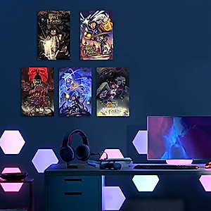 The Owl House Poster Canvas Art Poster and Canvas Wall Art Living Room Posters Bedroom Painting, Wall Art Picture Print Modern Family Bedroom Decor Posters Set of 5 Pcs (No Frame,8x12inch-5pcs)