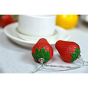 SDOUBLEM 20LED Fruit Strawberry String Lights Battery Powered Indoor Outdoor Lighting Lamp for Wedding Home Birthday Garden Yard Patio Party Decorations