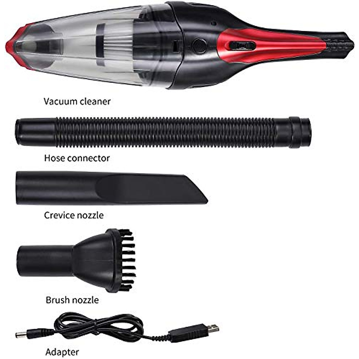 Fityou Handheld Vacuum Cleaner Cordless, Rechargeable (USB Charge), Powerful Suction Cleaner, Portable Hand Vacuum for Pet Hair Home and Car Cleaning, Wet & Dry