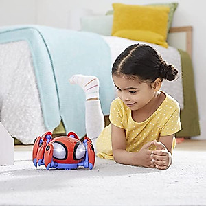 Spidey and His Amazing Friends Marvel Speak and Go Trace-E Bot, Electronic Spider Toy, Sound-Activated, Crawls, for Kids Ages 3 and Up