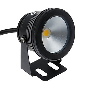 Lemonbest® 10w 12v Black LED Underwater Flood Light for Landscape Fountain Pond Pool, Warm White