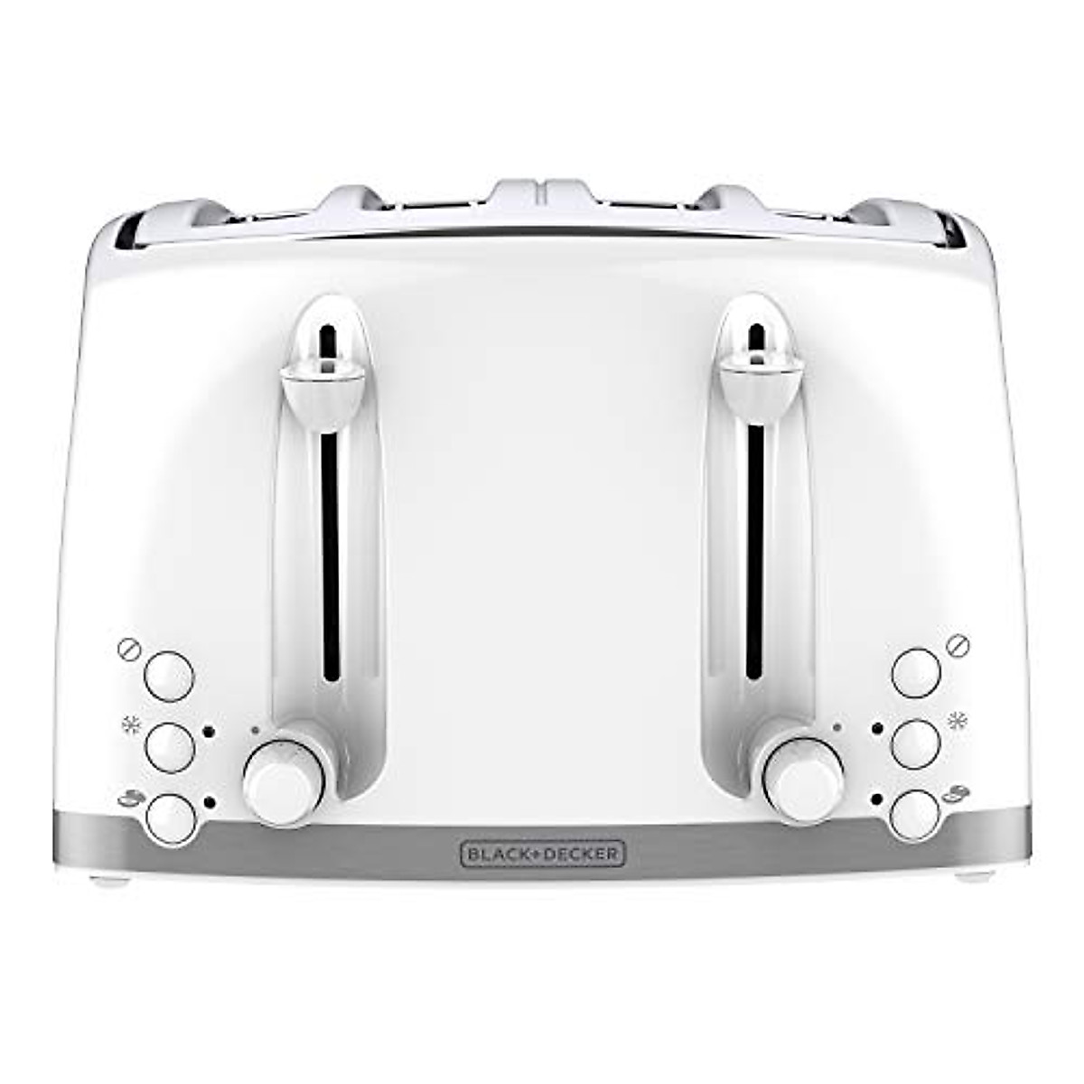 BLACK+DECKER Honeycomb Collection 4-Slice Toaster with Premium Textured Finish, TR1450WD, White