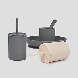 Straw Cups for Toddlers 12M+, Silicone Baby Cup with Straw Non-smell, Silicone Straw Cup 5oz.