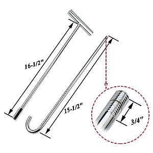 scottchen PRO 5th Wheel Pin Puller 32" Solid Steel with Chrome Plating Heavy Duty - 1pack