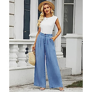 Graparent Y2K Pull On Medium Blue High Rise Bell Bottom Wide Leg Jeans - Size 6