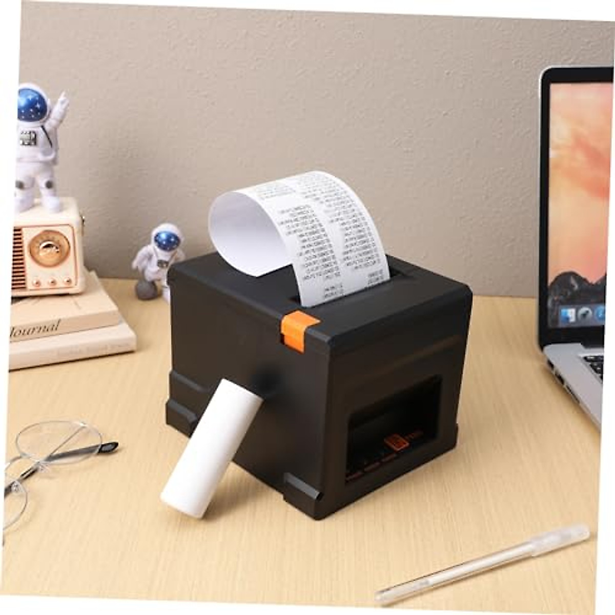 OUNONA Thermal Paper Printer Thermal Label Printer Black Thermal Pos Printer Small Thermal Printer Abs
