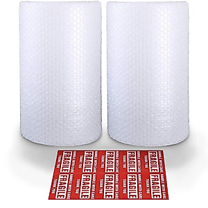 Bubble Cushioning Wrap 12 inch x 36 ft. - 72 Feet Total [2 Rolls of 36 Feet] Bubble Cushioning Wrap for Packing Moving Supplies Perforated Every 12" Amazing For Less (2-Rolls (72 Feet))