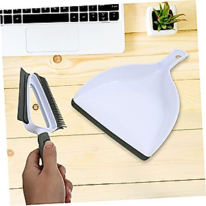 1 Set Pet Cleaning Broom Epilator Small Broom Clean Brush and Multi Functional Cleaning Brush Pet Cage 2-in-1 Dustpan Broom Hair Remover Pet Broom with Dustpan Pp Coffee Outanaya