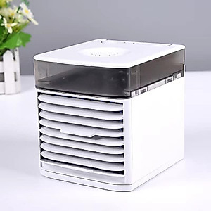 Hua Sheng Portable air conditioner, personal air cooler, 3-speed 7-color night light, mini air conditioner, table fan in room and office, air humidifier, air cooler with USB cable