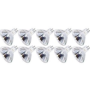 KOR (Pack of 10) MR16/FL - Flood- 12V - MR16 - GU5.3 Bi-Pin Base - Light Bulb with Clear Lens Cover - MR16 (20)
