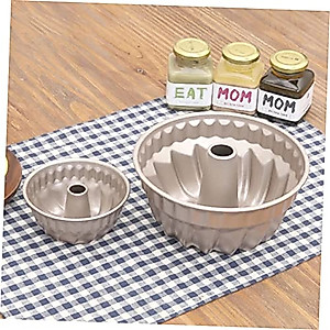 UPKOCH 2pcs cake mold baking dishes for oven round cake baking fluted cake pan nonstick fluted tube pan cookie cutters cupcake DIY Kitchen Gadget baking supplies biscuit Non-stick coating