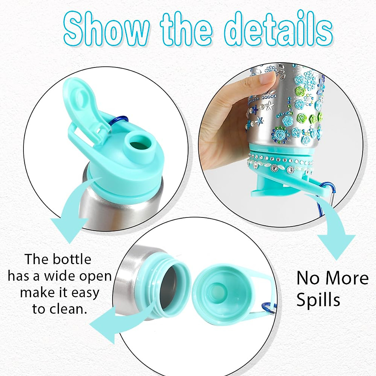 Easter Gifts for Girls - Birthday Girl Gifts for Kids 8-12 -5 6 7 8 9 10 Year Old, Easter Basket Essentials Basket Stuffers Decorate Your Own Water Bottle with Stickers Arts and Crafts