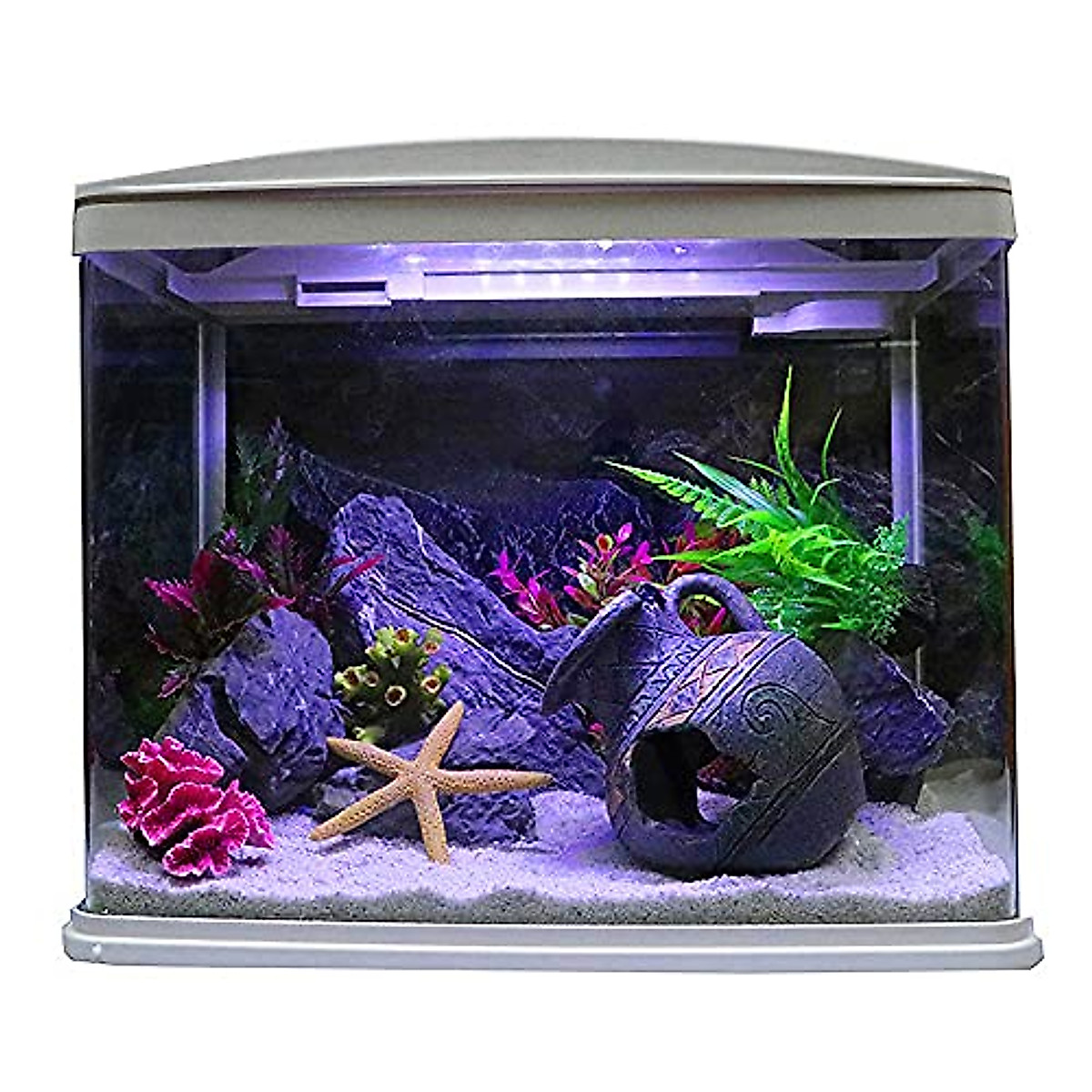 BCSIUHD Aquarium Decorations - Fish Tank cave Decorative Accessories Resin Classical Clay Pot Spacious Hiding Place for Betta Fish, Shrimp, Cichlid Rest Play Entertainment breeding