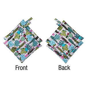 Cute Cactus Pot Holders, Set of 2 Cotton Potholders for Kitchen Decor