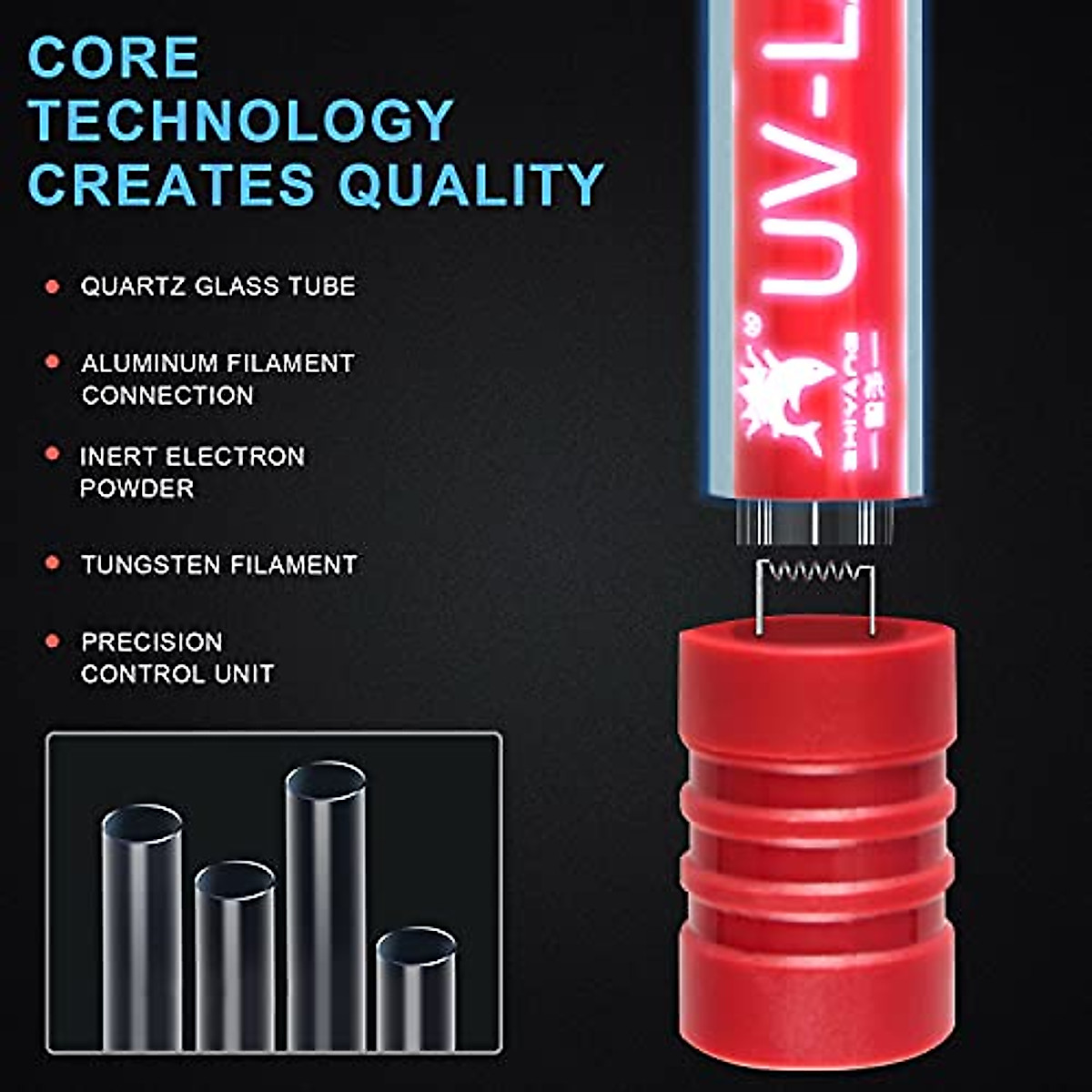 TAISHAN Aquarium Clean Light，9W&11W&13W UV Sanitizer Submersible Light with Timer,Aquarium Water Clean with Shading Strip,Green Clear Waterproof Clean Lamp for Pond,Swimming Pool,Indoor