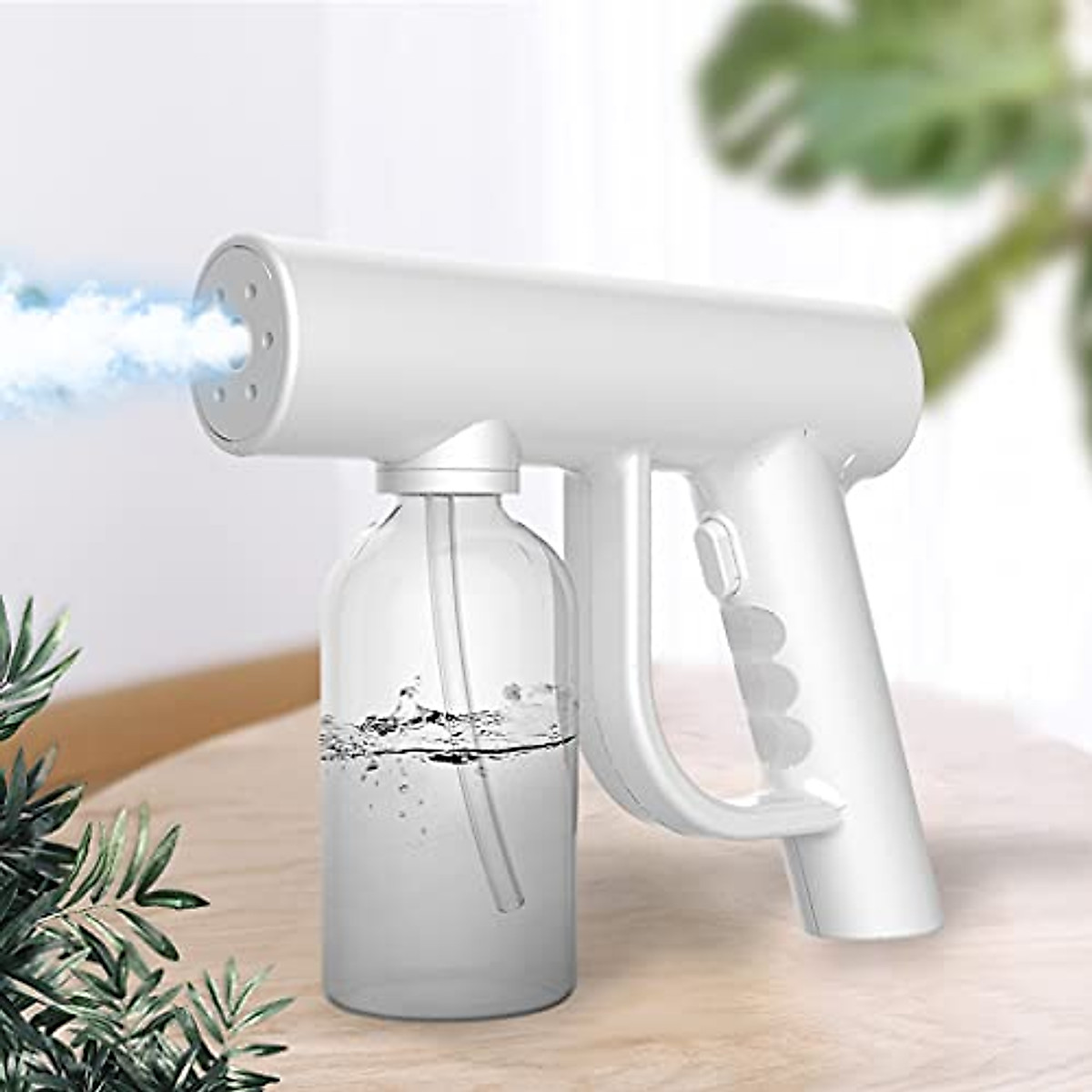 Portable Disinfectants Fogger Machine,Handheld Rechargeable Sprayer,Sanitizer Spray Gun,Steam Gun for Home,Office,School,Garden 300ML -White FARUTA