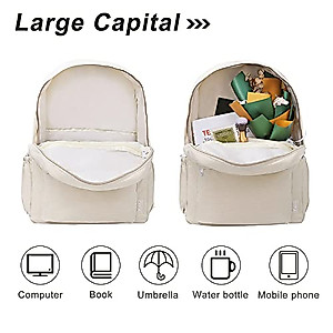 JQWSVE Aesthetic Backpack Sage Green Backpack for Women Solid Color Y2k Backpack Cute Kawaii Backpack Travel Laptop Backpack