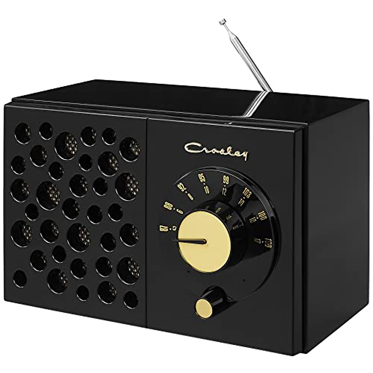 Crosley CR3042A-BK Maverick Portable AM/FM Radio with Bluetooth Receiver, Black