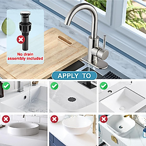 Midanya Wet Bar Sink Faucet for Bathroom Kitchen Small Farmhouse Vanity Lavatory Faucet Single Handle Utility Marine Faucet,Modern,Brushed Nickel