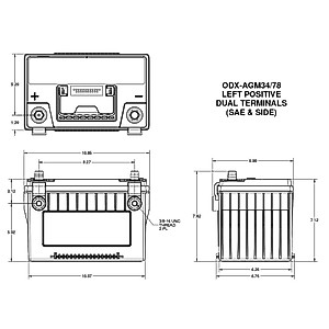 Odyssey Battery ODX-AGM3478 Extreme Series AGM Battery