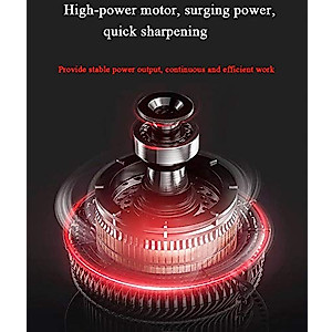 Knife Sharpener Electric Multifunctional Sharpening Kit 4-in-1 for Straight Knives and Scissors with Protective Cover 110V (Electric version)