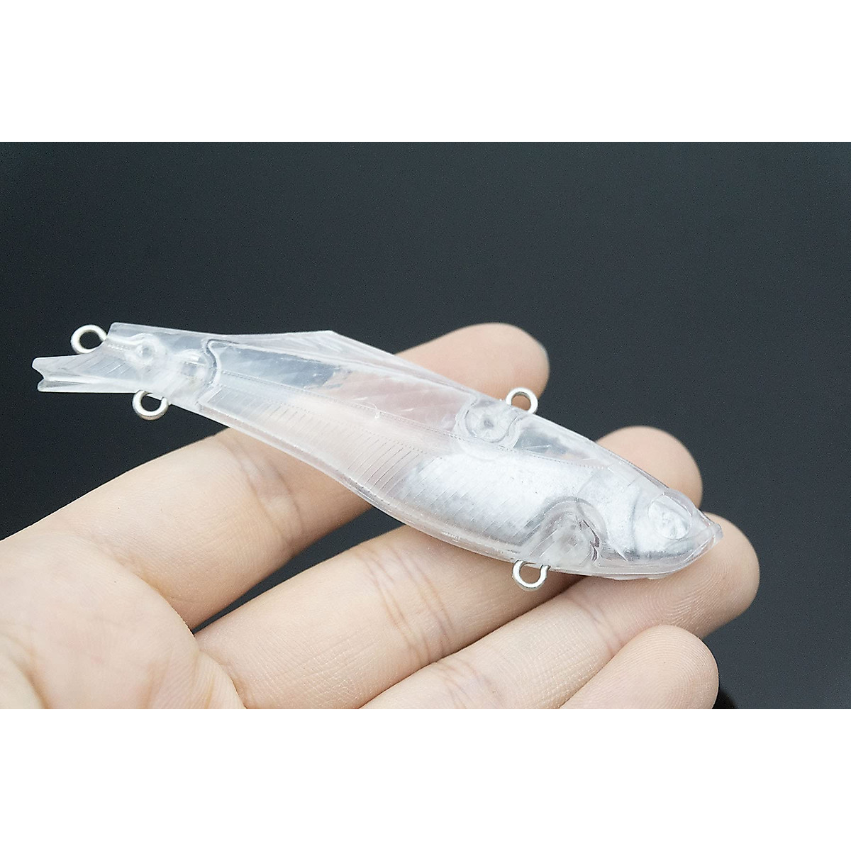 10PCS Unpainted VIB Lipless Sinking Fishing Pencil Lures 82mm 19.87g ABS Hard crankbait 8291 with Free Eye