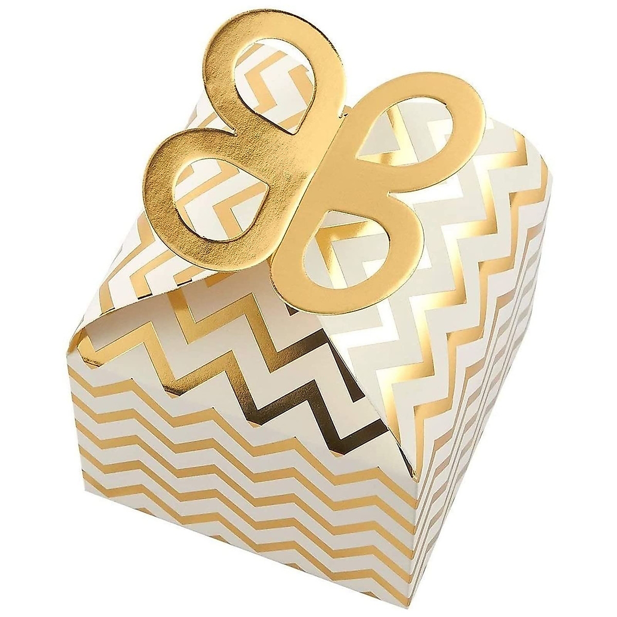 Paper Gift Boxes for Party Favors, Gold Foil (3.7 x 3.2 Inches, 36-Pack)