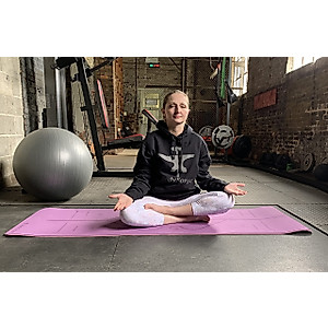 BodyForge Yoga Mat Thick Exercise Mat Thick 8mm TPE Eco-Friendly with Alignment Marks Non-Slip Extra Thick High-Density for Women Men Workout Pilates (Blue/Light Blue)