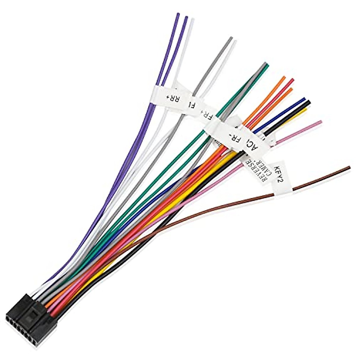Android Radio Wiring Harness Adapter Replacement for Select Android Car Stereo 16 Pin ISO Connector