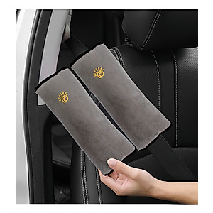 XINYIDAO 2PCs Car seat belt pillow, shoulder pad for car safety belts, seat belt pillow for children's travel, for The head, neck and shoulders in The car, The best gift for Children (grey)