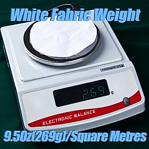 2 Yard White Twill Cotton Canvas Fabric,Natural Thick Cotton Poplin Fabric By The Yard,59 Inches Wide 100% Cotton Fabric, Embroidery Muslin Quilting Fabric Material for Sewing Material Apparel Cloth