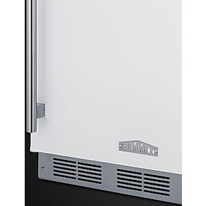 Summit Appliance SBC58WHBIADA 24" Wide Built-in Undercounter ADA Height Commercially Listed Dual Tap Beer Dispenser in White with Stainless Steel Handle, Automatic Defrost, Adjustable Thermostat