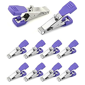 Luejnbogty Veterinary Electrode Clip, 10 Pack Universal Accurate EKG/ECG Limb Clip Multi-Function Clamp Adapters