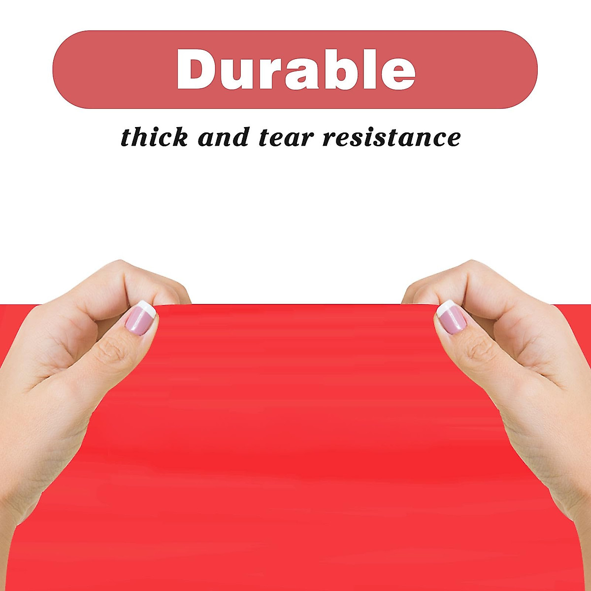 Kopokita 2PCS Red Plastic Tablecloths 54 x 108 Inch, Disposable Table Cloths Rectangle Party Table Covers