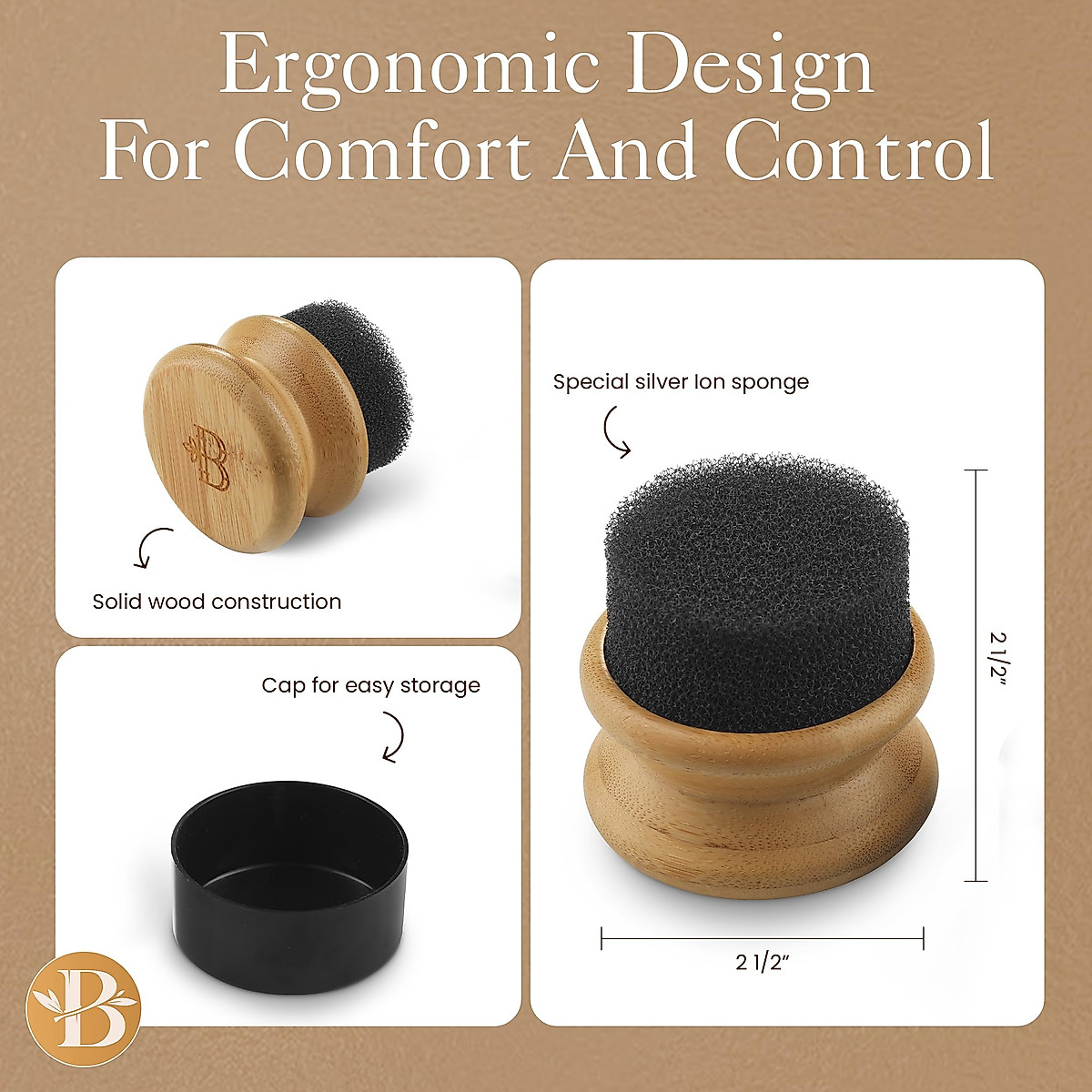 Cutting Board Oil Applicator - Brush for Applying Mineral Oil, Wax, and Wood Oil on Cutting Boards, Butcher Blocks, Bamboo, and Wooden Utensils - Oil Applicator for Sealing Maintaining Wood Surfaces