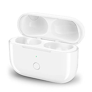 Rantuns Wireless Charging Case Compatible with AirPods Pro, for Airpods Pro Charger Replacement Cases, with Bluetooth Pairing Sync Button, 660 mAh Built-in Battery, Earbuds Not Included, White
