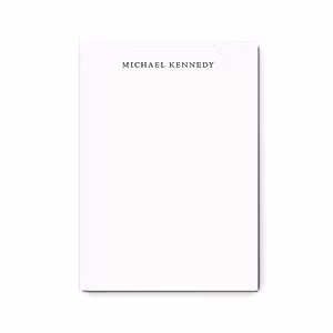 Traditional Personalized Notepads - Small Notepad 5x7 w/ 50 Printed Sheets – Professional Personalized Stationery – Simple & Classy Desk Supplies – Customizable up to 8x10”- Simplicity Notepad
