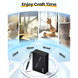 Tarlido Engraving Pen, USB Rechargeable Cordless Rotary Tools, Professional Mini Carving Machines Portable DIY Engraver Machine for Metal to Wooden, Glass, Jewelry-Black