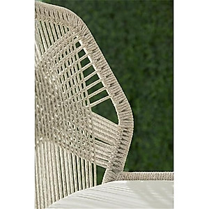 Star International Furniture Woven Loom 26" Fabric Outdoor Counter Stool - Gray