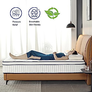 SUAYEA Full Mattress, 12 Inch Full Size Mattress in a Box, Medium Firm Matterss with Pocket Spring and Soft Foam, Ultimate Motion Isolation, Strong Edge Support, Hybrid Mattress