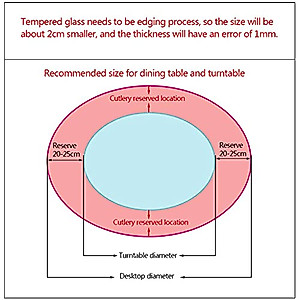 32inch Rotating turntable Glass Lazy Susan for kitchen Dining Table tabletop 9mm thick round Transparent glass Rotating Tray Serving Plate explosion-proof tempered glass 80cm