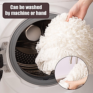 2pcs Cotton Pad for Eyliden 36" Professional Industrial Mop (Only Fit Eyliden Model: FC-78，FC-77), Commercial Dust Mops Refill Pads (White, Fit 36” Dust Mop)