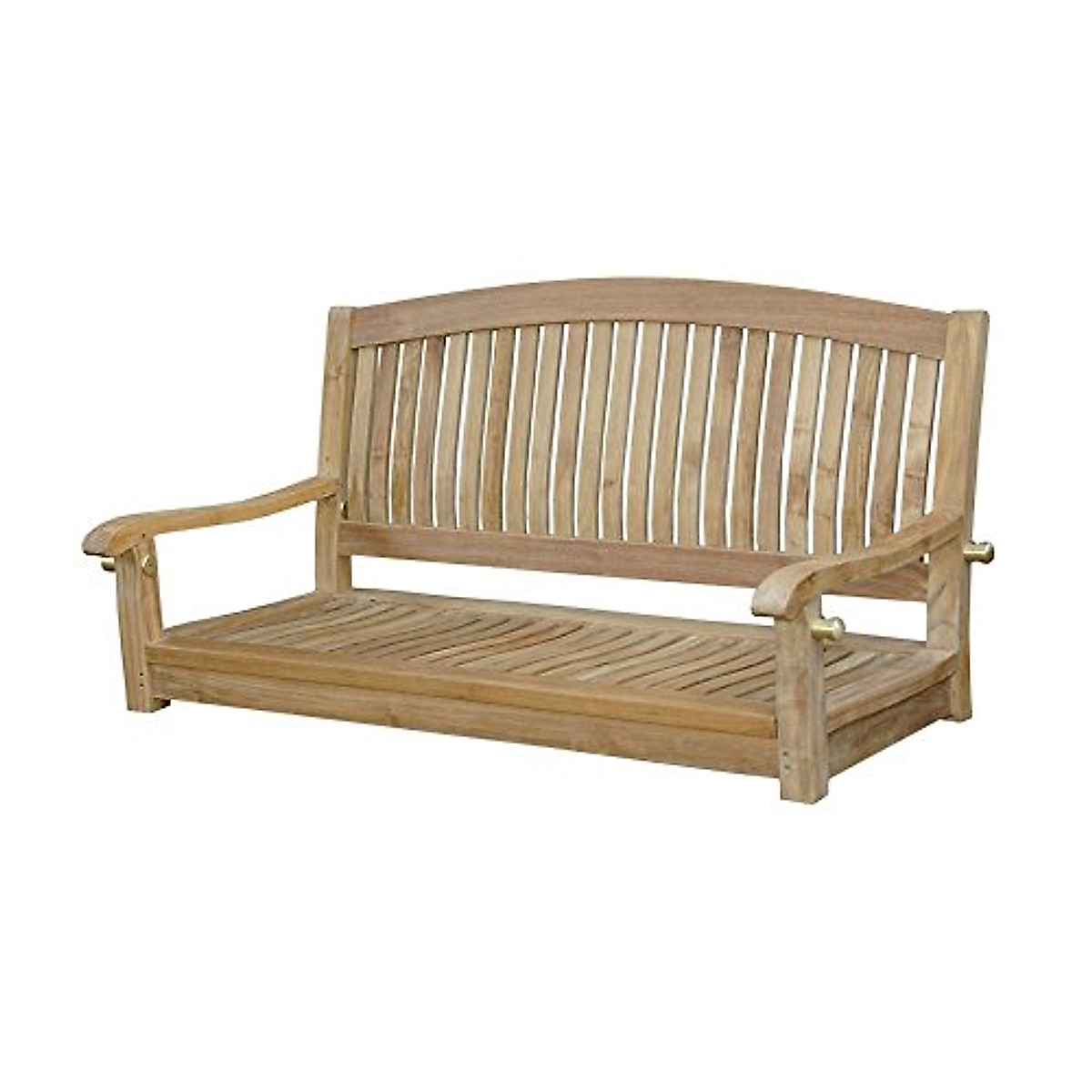 Anderson Teak Del-Amo Round Swing Bench, 48", Linen Sesame